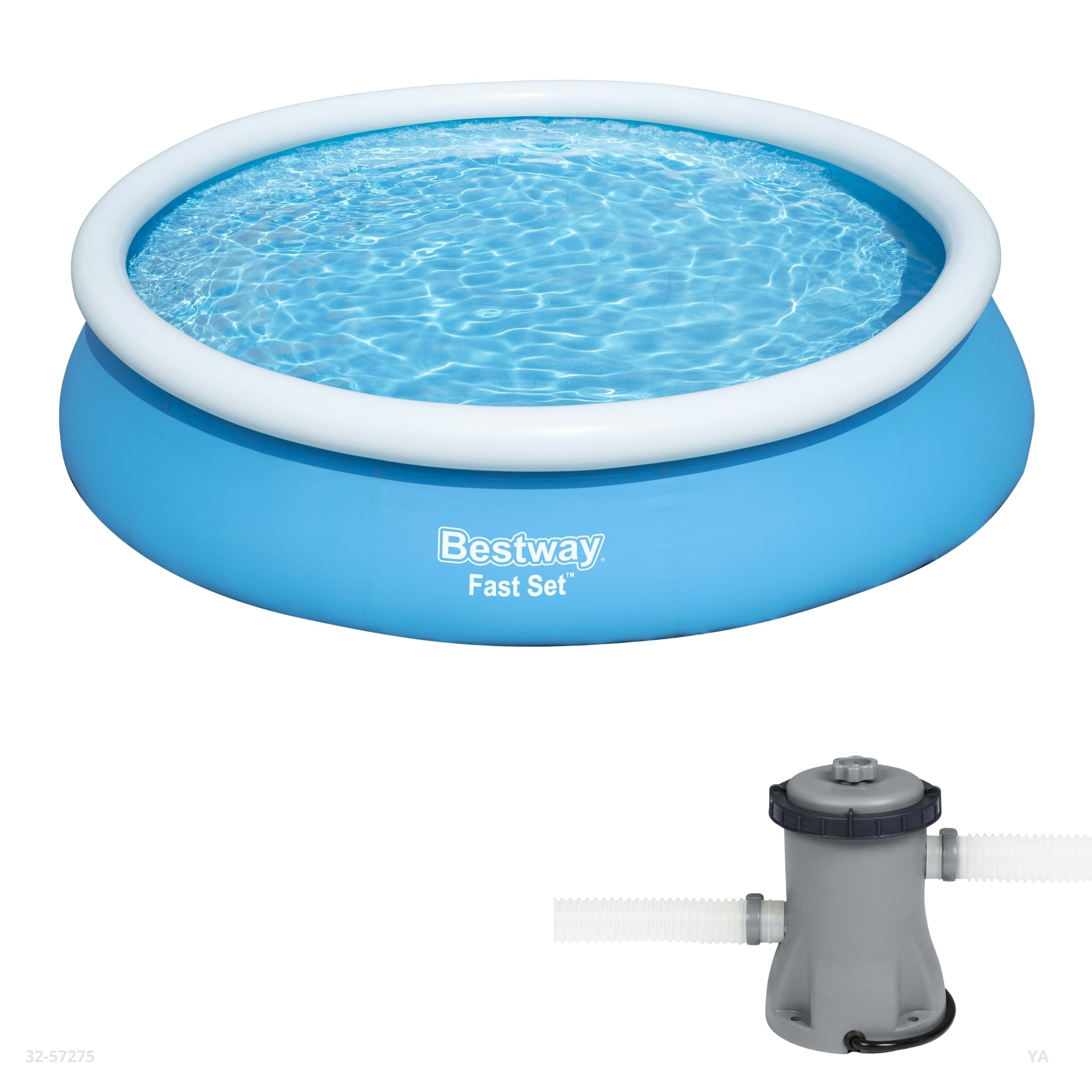 ROUND INFLATABLE POOL+FILTER 366*76CM / 32-57275